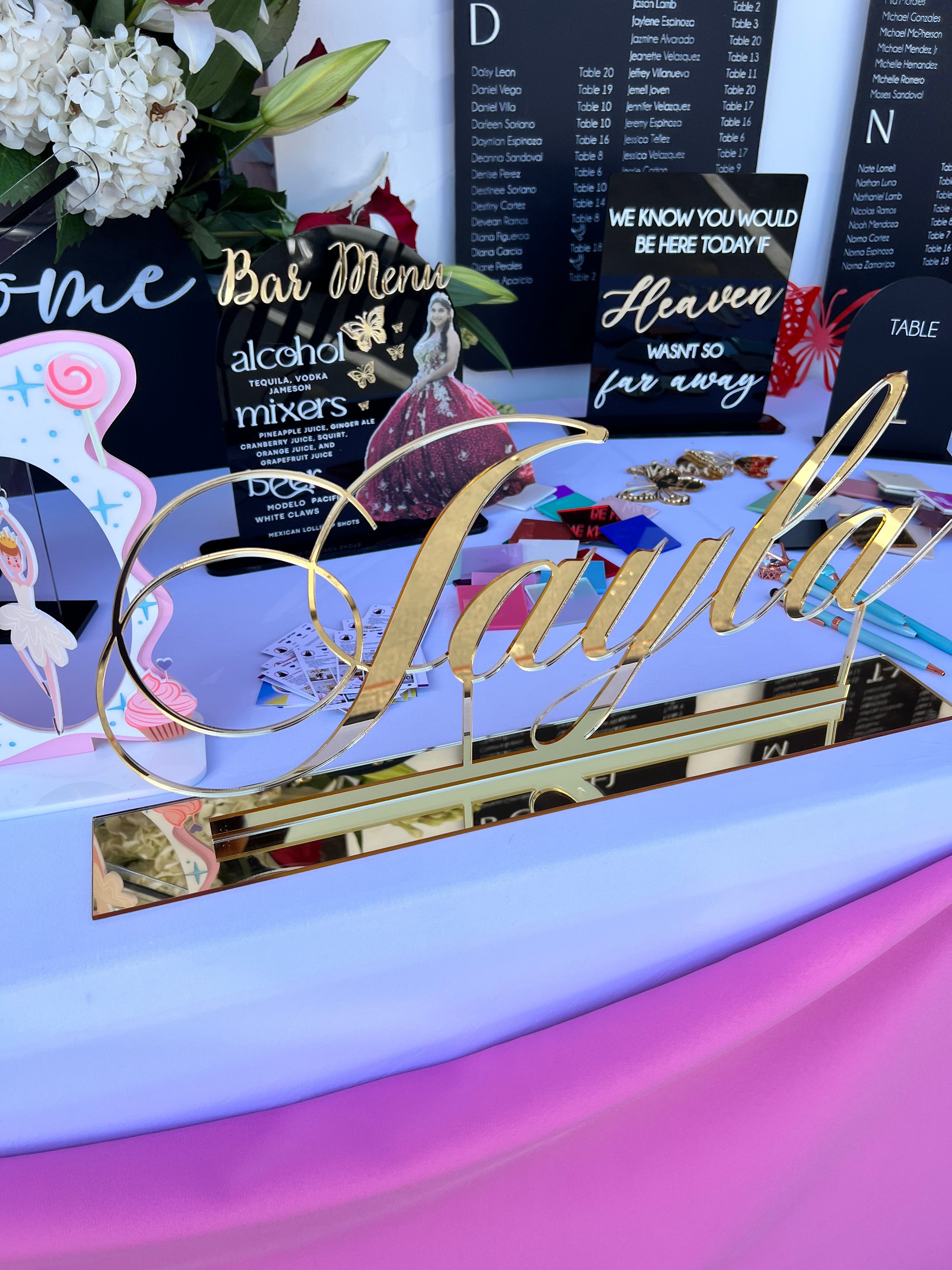 Custom Acrylic Name Display with Base – LambsGarage