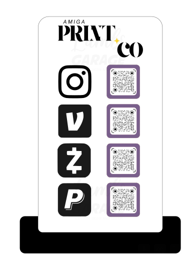 Vertical QR code Business Sign with UV Printed Logo – LambsGarage